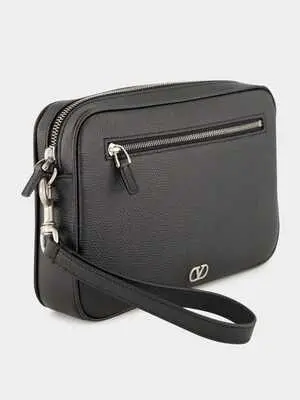 Valentino Garavani Leather Pouch With Vlogo Signature