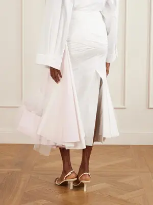 Jacquemus La Jupe Mireio Pleated Midi Skirt - Pink