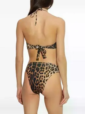 Moschino Leopard-print Beachwear Top - Neutrals