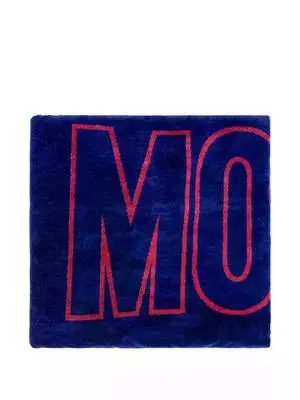 Moschino Design Cotton Bath Towel - Blue