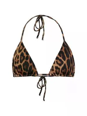 Moschino Leopard-print Bikini Top - Neutrals