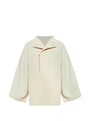 Issey Miyake Plissé Button Jacket - Neutrals