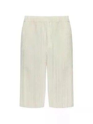 Issey Miyake Pleated Shorts - Neutrals