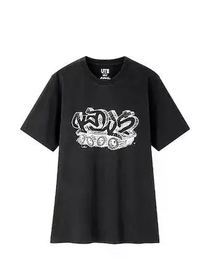 KAWS X Uniqlo Wordmark T-shirt - Black