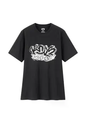 KAWS X Uniqlo Wordmark T-shirt - Black