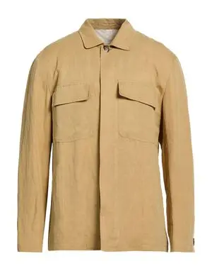 LARDINI Shirt Size Linen, Tencel - Beige