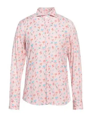 Fedeli Man Shirt Grey Size 15 ¾ Cotton, Elastane Pink