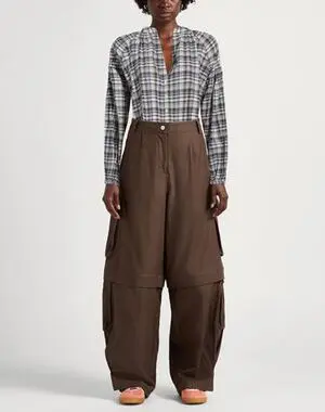 Woolrich Gauze Top With Tartan Pattern - Blue