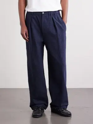 Blue Blue Japan Jacquard Cotton-blend Trousers