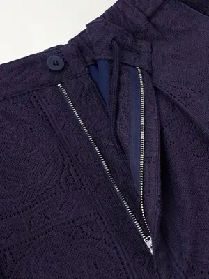 Blue Blue Japan Jacquard Cotton-blend Trousers