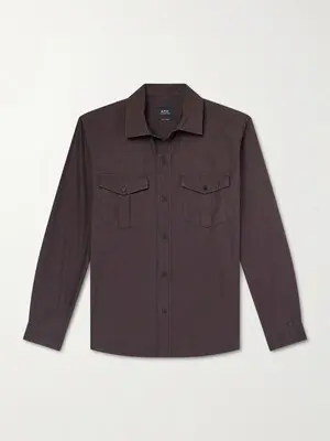 A.p.c. Warren Organic Cotton Shirt - Brown