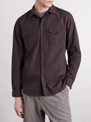 A.p.c. Warren Organic Cotton Shirt - Brown