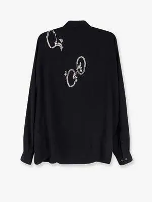 Dries Van Noten Casia Rhinestone Shirt - Black