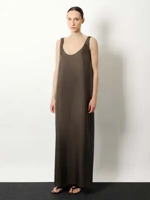 RÓHE Long Silk Dress - Brown