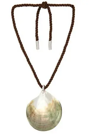 JULIETTA Shell Pendant Necklace - Brown