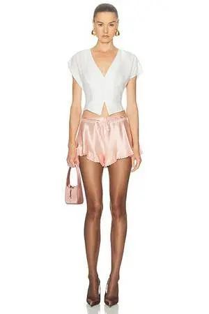 FLEUR DU MAL Georgette Flounce Top
