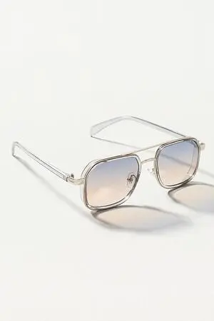 ELITE EYEWEAR Metal Aviator Sunglasses - Silver