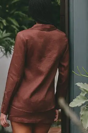 L*Space Linen Tie Shirt - Brown