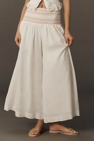 Anthropologie Smocked Palazzo Pants