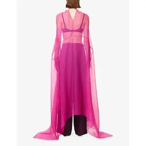 Dries Van Noten Sheer Silk Midi Dress