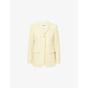 ME+EM Contour Slim-fit Woven Blazer - Dusted Lemon Yellow