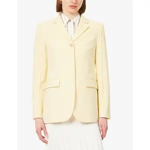 ME+EM Contour Slim-fit Woven Blazer - Dusted Lemon Yellow
