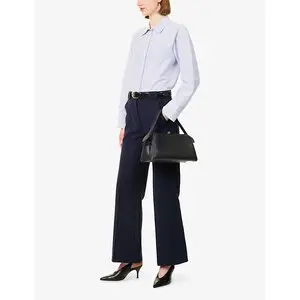 ME+EM Tailored-leg Cotton Trousers - Navy