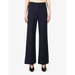 ME+EM Tailored-leg Cotton Trousers - Navy