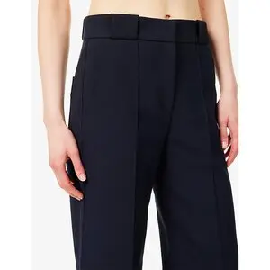 ME+EM Tailored-leg Cotton Trousers - Navy