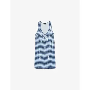 Zadig&Voltaire Striped Sequin-embellished Mini Dress - Sky