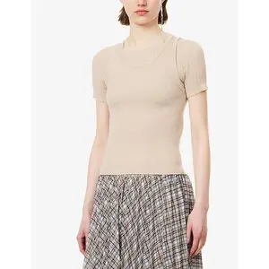 Acne Studios Layered Rib-knit Wool-blend Top