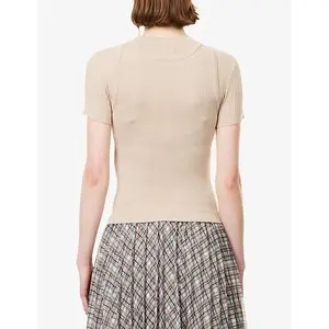 Acne Studios Layered Rib-knit Wool-blend Top