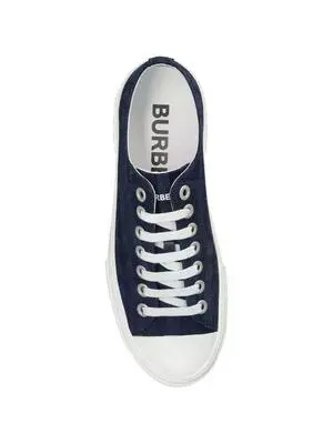 Burberry Logo Plaque Platform Sneakers - Blue