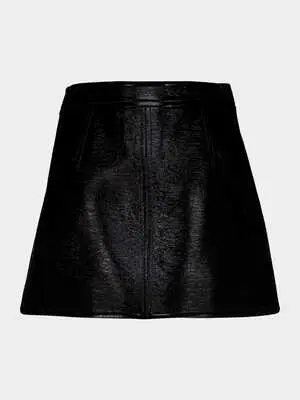 COURREGES Reedition Vinyl Mini Skirt - Black