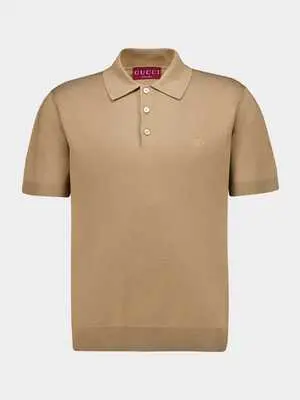 Gucci Light Cotton Short-sleeve Polo - Brown