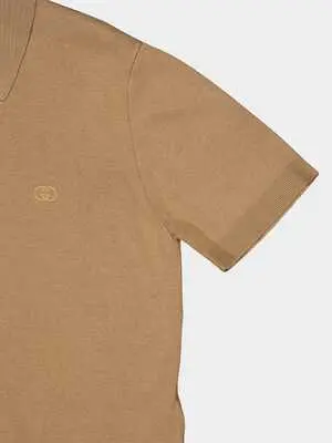 Gucci Light Cotton Short-sleeve Polo - Brown