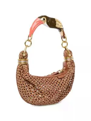 Chloé Bird-handle Woven Tote Bag - Brown