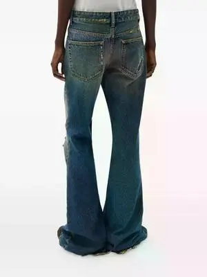 ANN DEMEULEMEESTER Toos Slim Bootcut Distressed Jeans