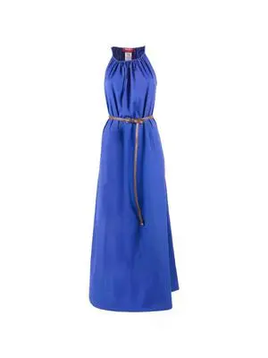 Max Mara Belted Zuppa Maxi Dress - Blue
