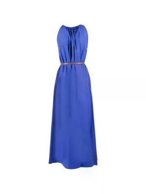 Max Mara Belted Zuppa Maxi Dress - Blue