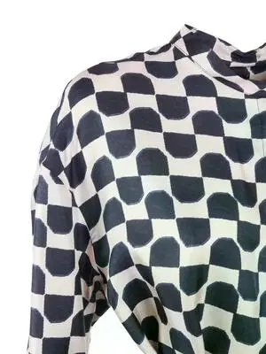 Max Mara Geometric Pattern Tie Dress
