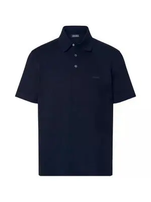 Zegna Buttoned Polo Shirt - Blue