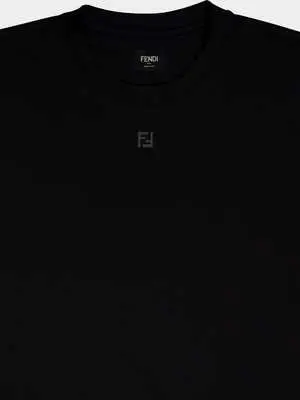 Fendi Oversized T-shirt With Ff Detail - Black