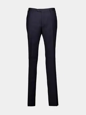 Corneliani Single-breasted Wool Navy Suit - Blue