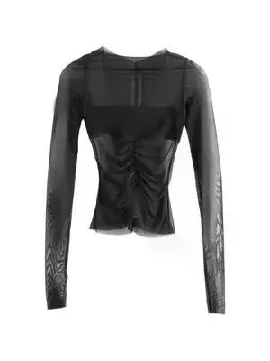 Rick Owens Temple Long-sleeved Bandeau Top - Black