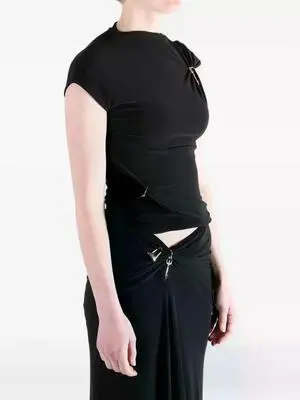 GRACE LING Draped Pin Top