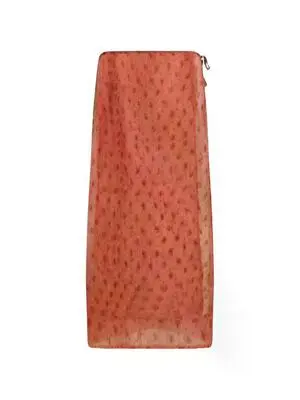 GANNI Printed Wrap Skirt
