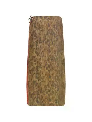 GANNI Printed Wrap Skirt