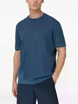 Boggi Milano Contrasting-detail T-shirt - Blue