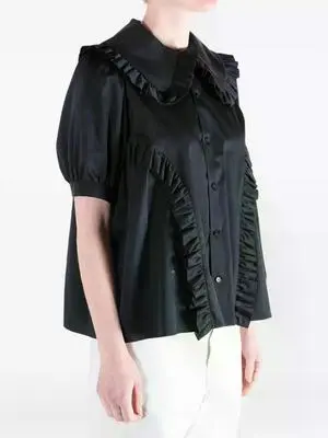 Noir Kei Ninomiya Ruffled Cotton Shirt
